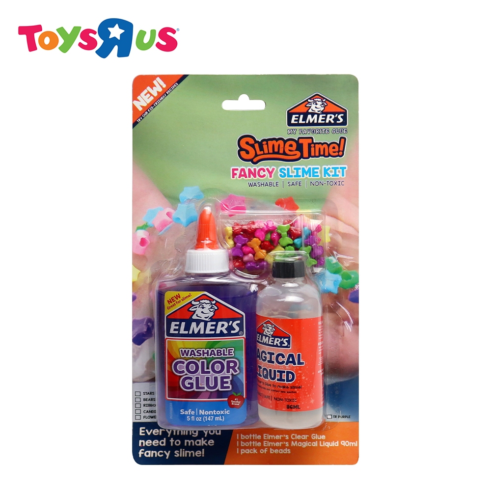 Elmers Slime Time! Fancy Slime Kit - Ribbon Beads ( Purple Washable ...