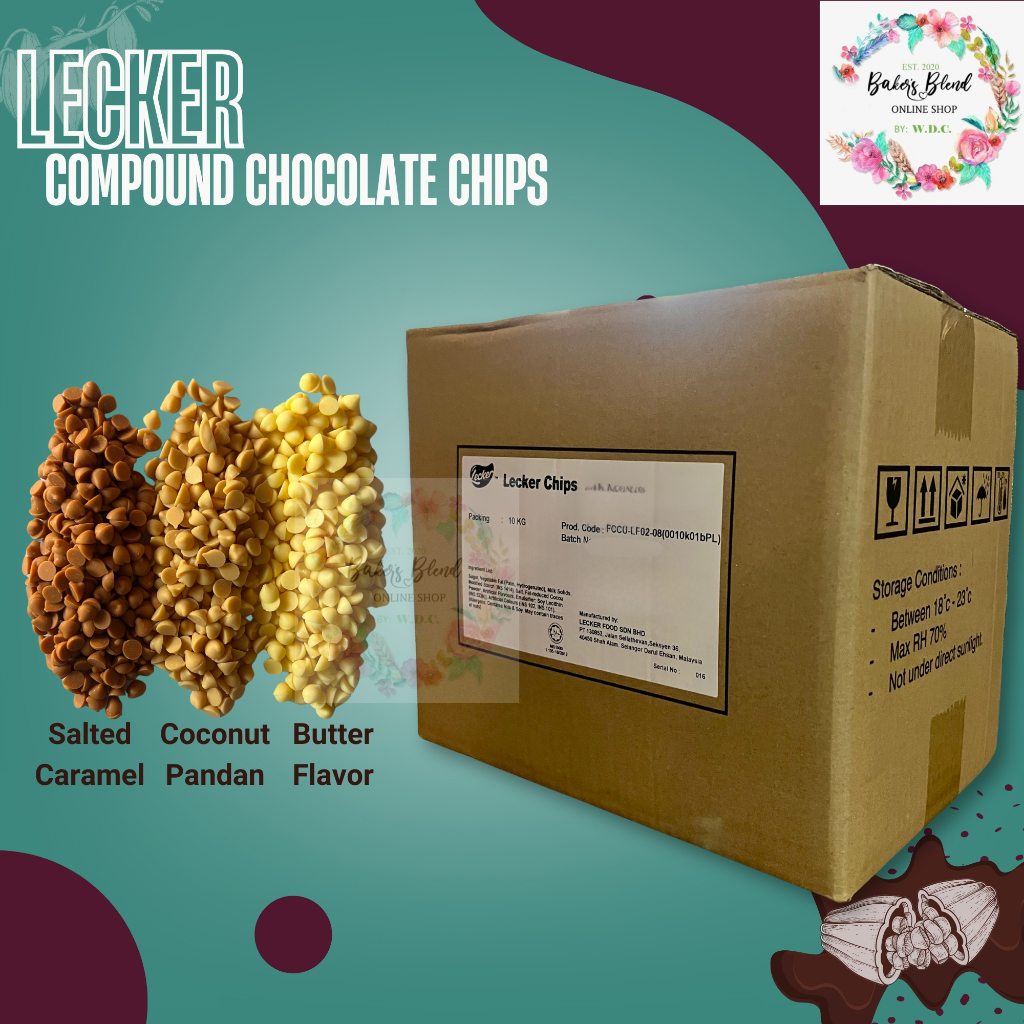 Lecker Compound Chocolate Chips (Salted Caramel | Coconut Pandan ...