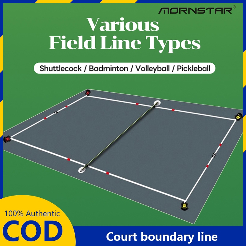 Badminton court boundary line marking standard pickleball volleyball ...