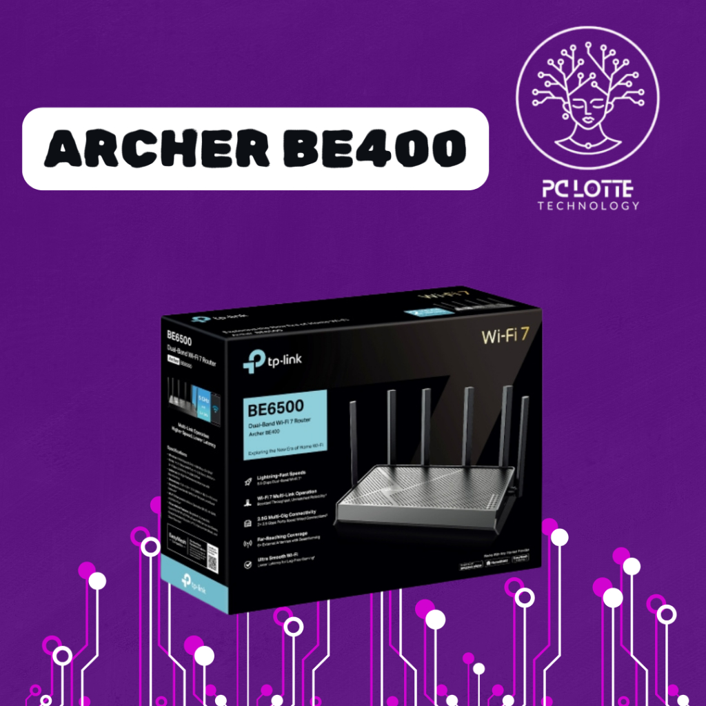 TP-Link Archer BE400 | BE6500 Dual-Band Wi-Fi 7 Router | Shopee Malaysia