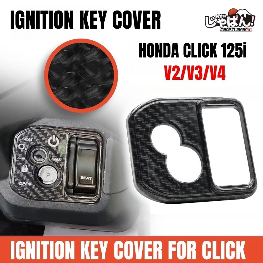 sonobu HONDA CLICK 125i V2/V3/V4 IGNITION KEY COVER GLOSSY-CARBON ...