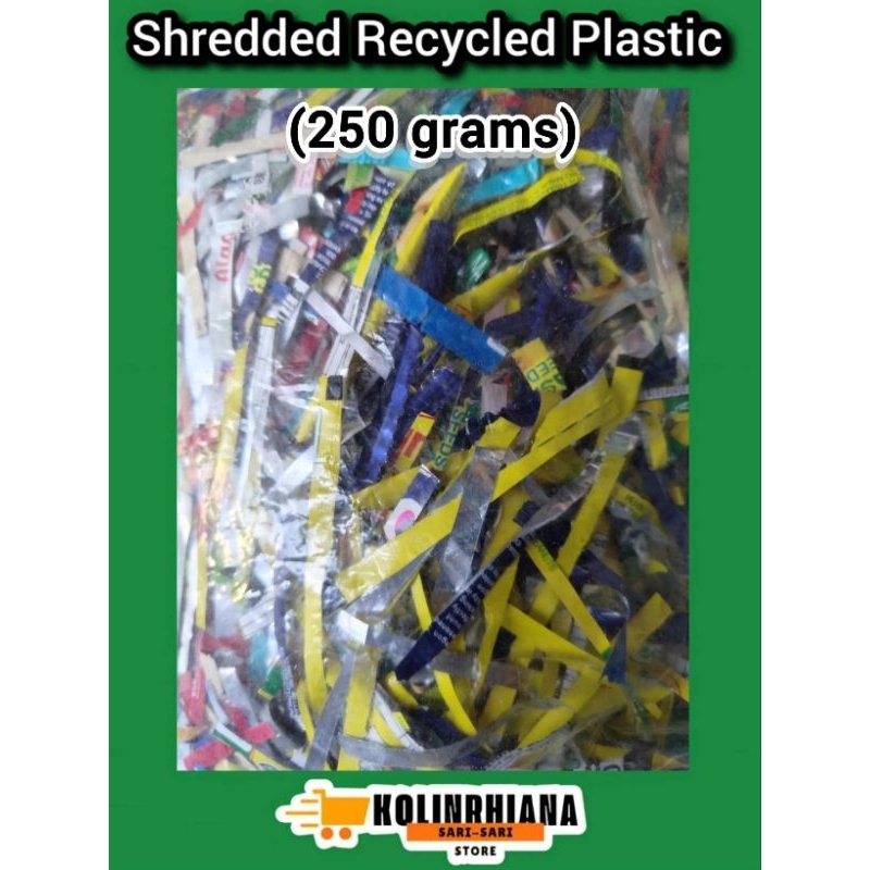 Shredded/Cut Recycled Plastic Wrapper Resiklo Silver Plastic Sachet ...