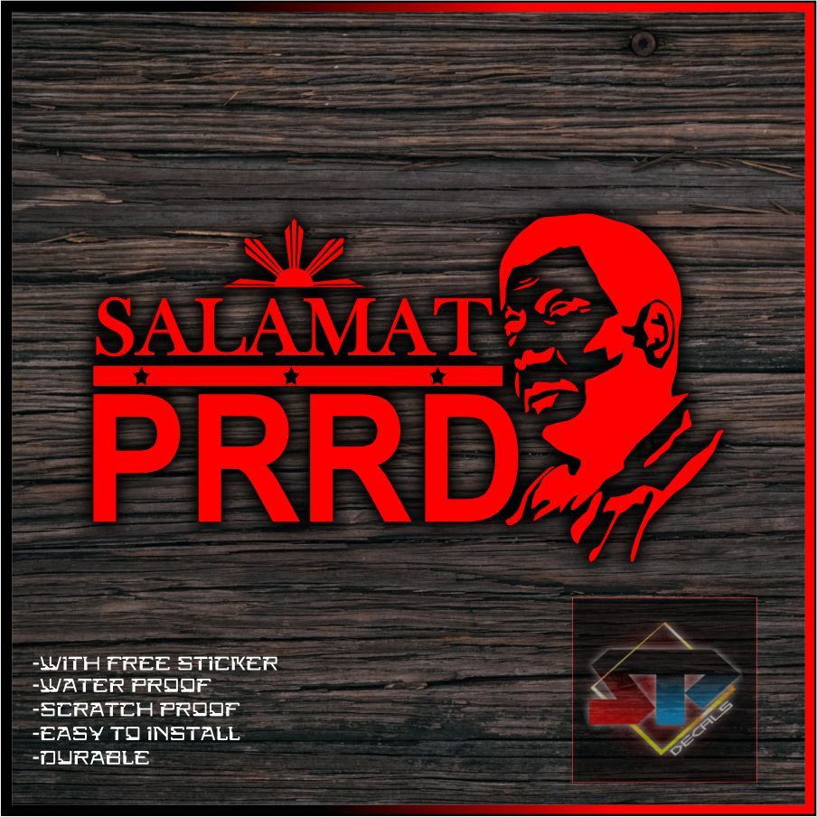 Maraming Salamat PRRD - Salamat Pangulong Duterte Decals Cutout ...
