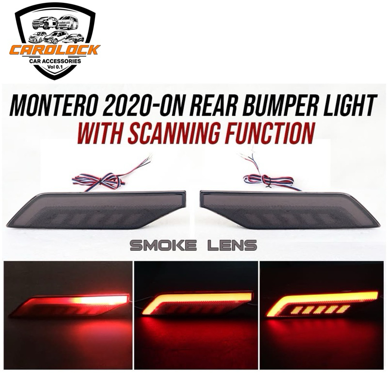 Mitsubishi Montero Sport 2019 - 2025 Rear Bumper Light Vland Smoke Lens ...