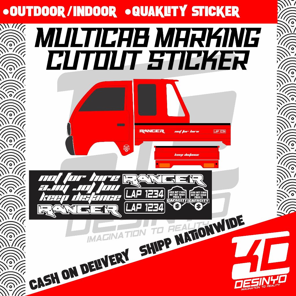 Multicab Marking Cutout sticker | Shopee Malaysia