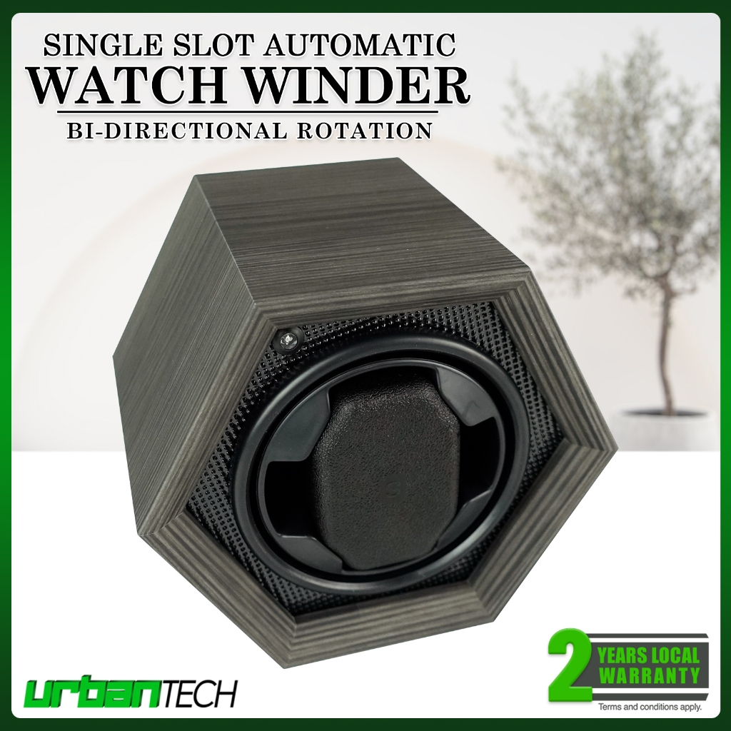 Hexagonal Automatic Watch Winder with Light Sensor Bi-directional Watch ...