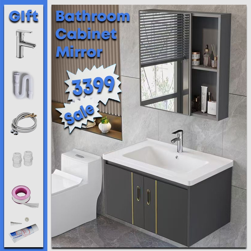 Bathroom Cabinet Bathroom Sink Cabinet Apartment Bathroom Lavatory Cabinet With Mirror Lavatory ...