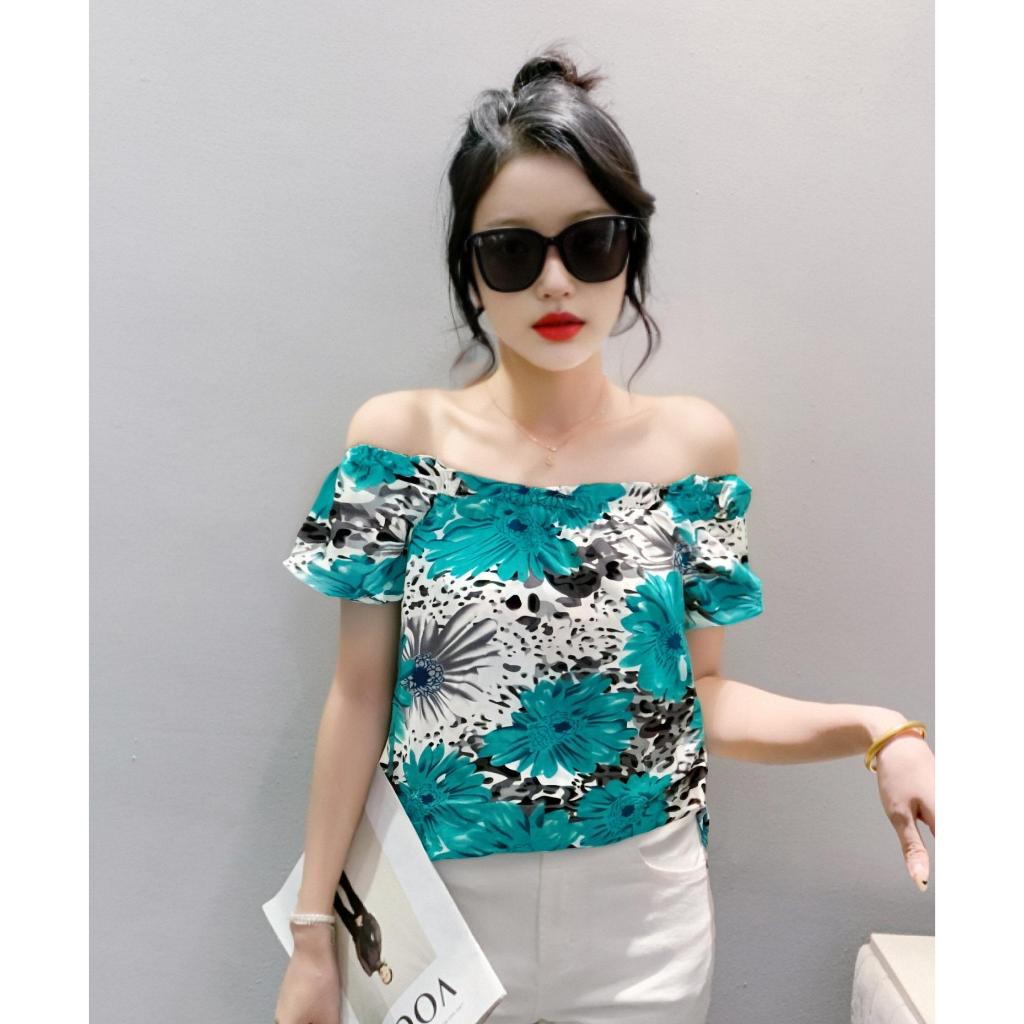 Floral Off Shoulder Top for Women - 2 Ways to Wear (Random Assorted ...