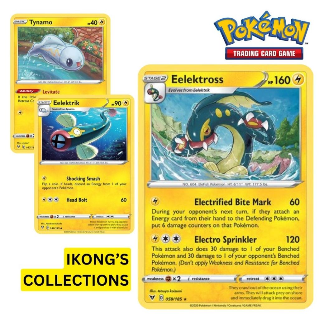 Tynamo, Eelektrik, Eelektross Evolution from Vivid Voltage Pokemon Card | Shopee Malaysia