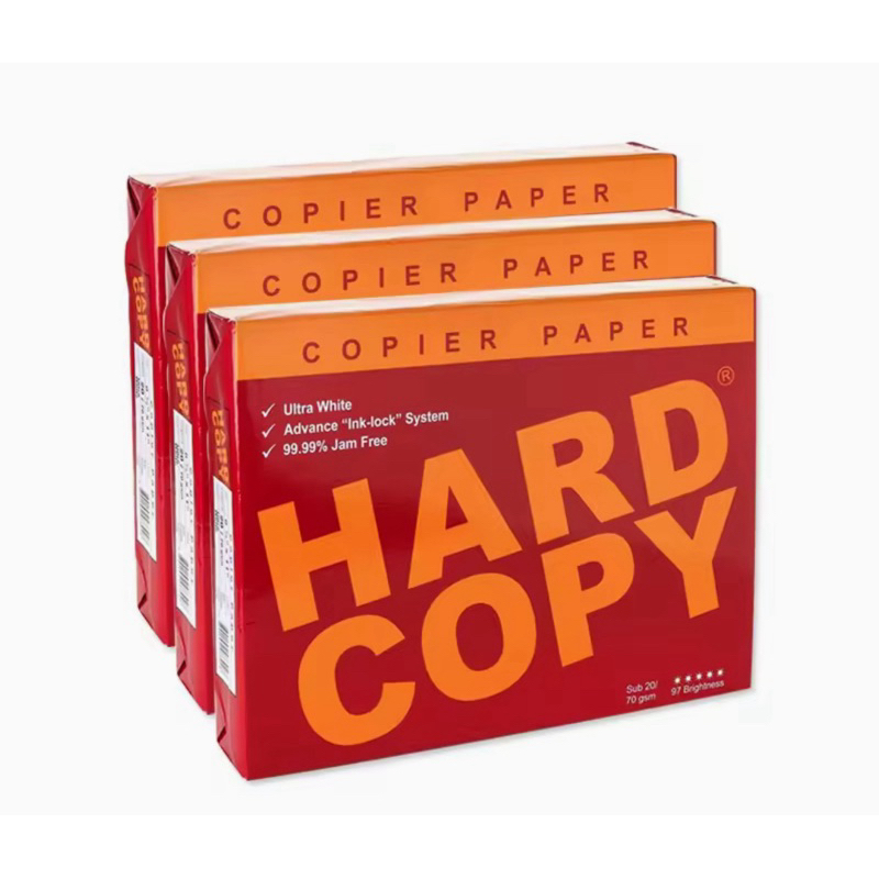 Hard Copy A5 A4 Short Long size bond paper 100 pcs (Repacked) | Shopee ...