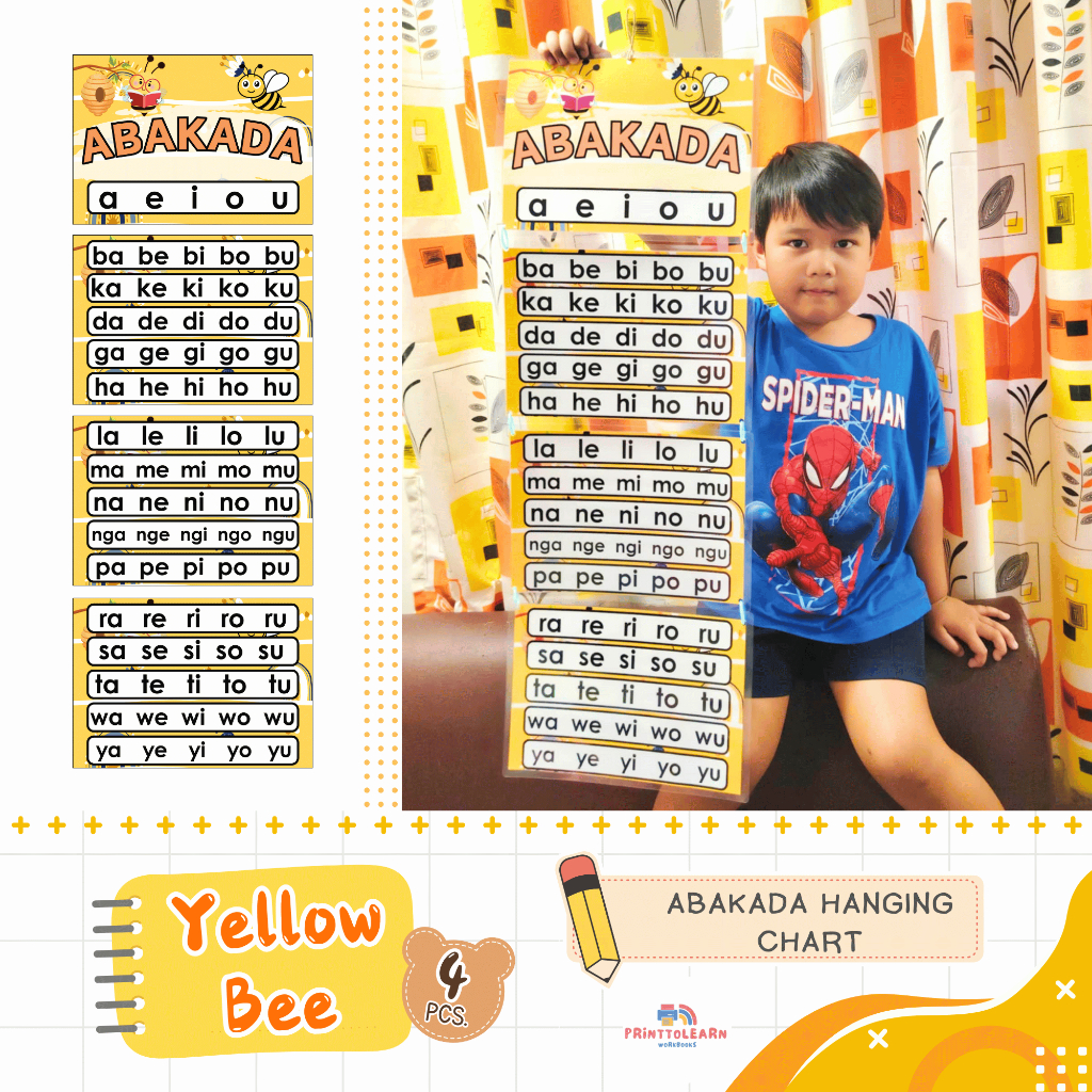 ABAKADA Hanging Wall Chart - Laminated, Educational Chart for Classroom ...