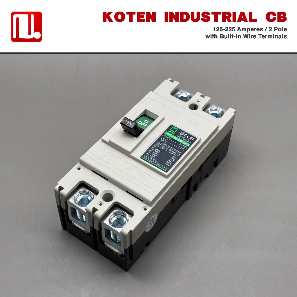 Koten Industrial Bolt-On Case Circuit Breaker 125A-225A 2 Pole PW ...