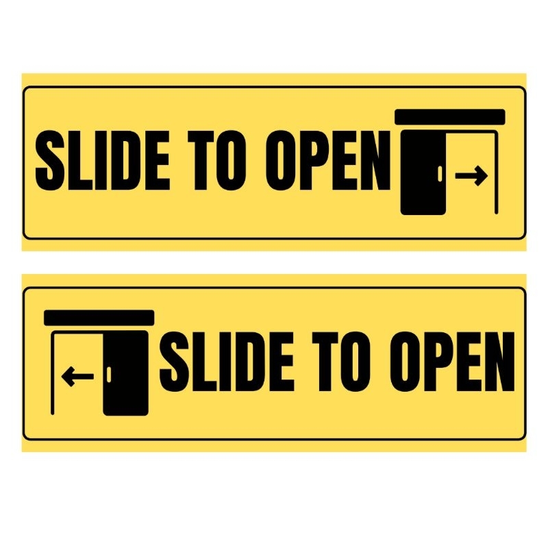 Slide to Open Signage Laminated Signage 3x8 size | Shopee Malaysia