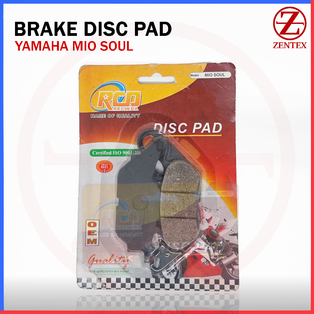 RCD BRAKE DISC PAD SET MIO SOUL YAMAHA MIO SOUL MOTORCYCLE | Shopee ...