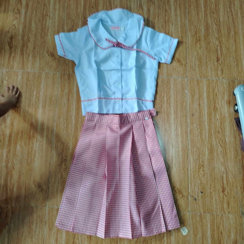 CHECKERED TWO COLORS SET UNFORM/SCHOOL UNIFORM SET/BLOUSE+PALDA/KATRINA ...