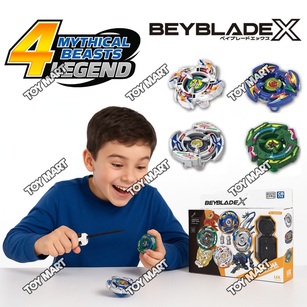 BeyX Mythical Beasts Burst Turbo 4 Spin Battle Set – Beast Legend ...