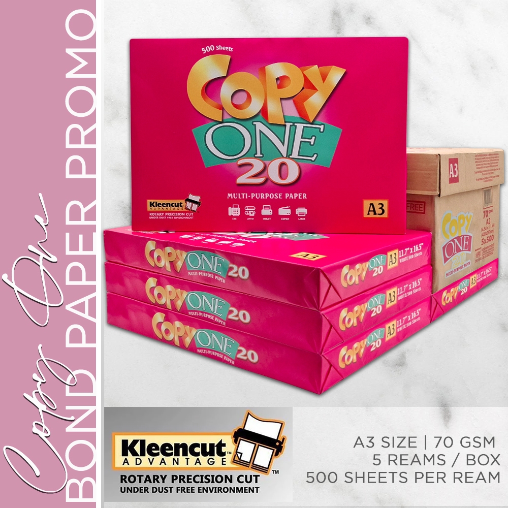 1Box COPY ONE Bond Paper 70gsm A3 size | Shopee Malaysia