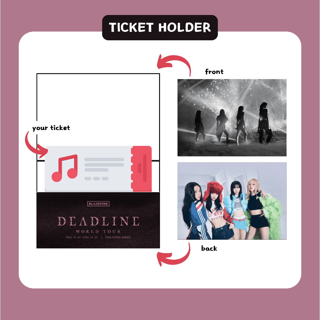 Blackpink Deadline World Tour in Bulacan Concert Ticket Holder ...