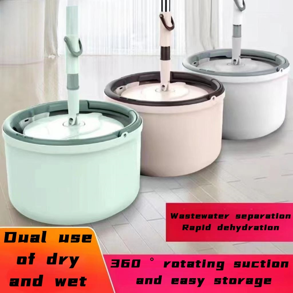 Circular self-cleaning rotating mop, rotating device, flat mop for ...