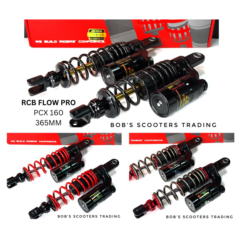 NEW! RCB FLOW PRO DUAL SHOCK PCX 160 (365MM) FULLY ADJUSTABLE HONDA ...