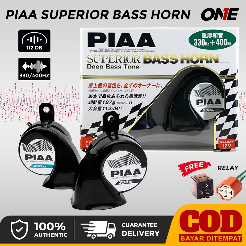 PIAA Superior Bass Horn Japan Horn Deep Bass Tone for Motorcycle Loud ...