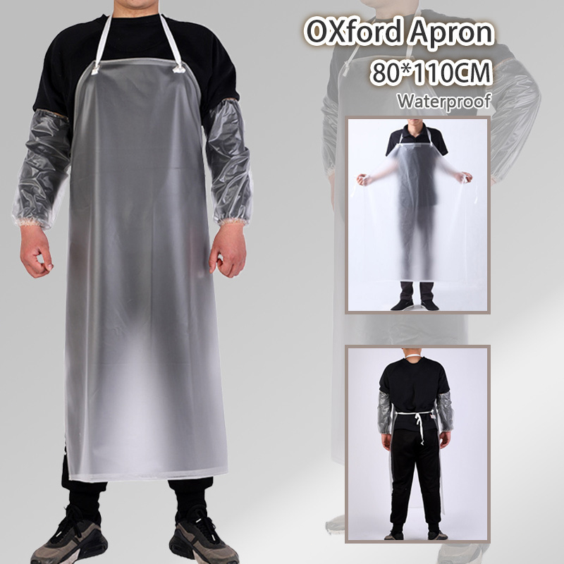 Transparent Apron Waterproof and Oil Resistant Kitchen Housework Dining ...