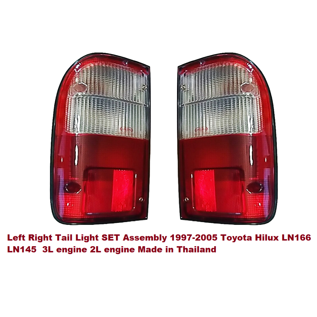 Left Right Tail Light SET Assembly 1997-2005 Toyota Hilux LN166 LN145 ...