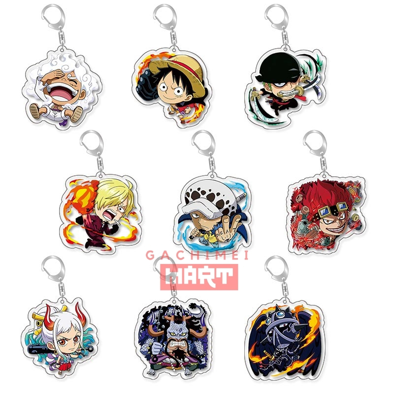 GM One piece Anime big bubble head Chibi Style Characters 5cm Acrylic ...