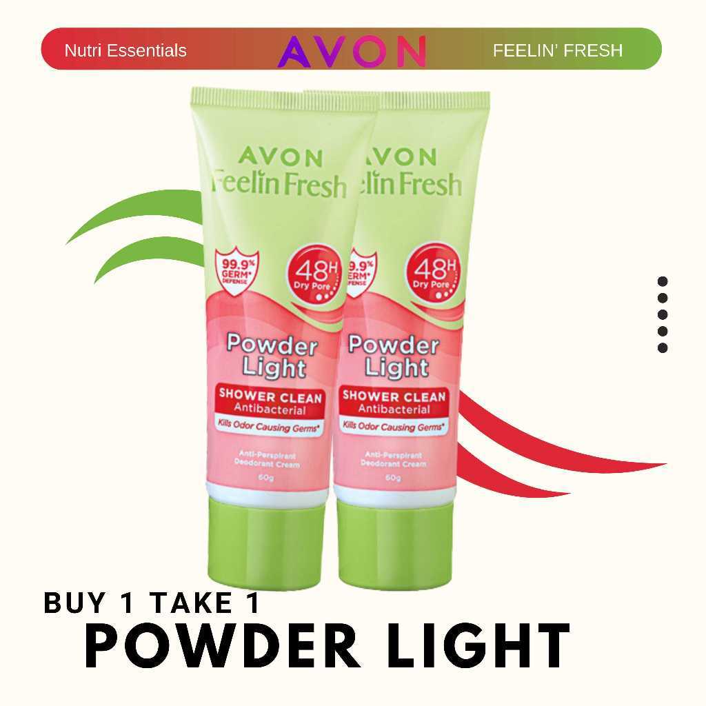 AVON Feelin' Fresh Quelch Powder Light Antibacterial Anti-Perspirant ...