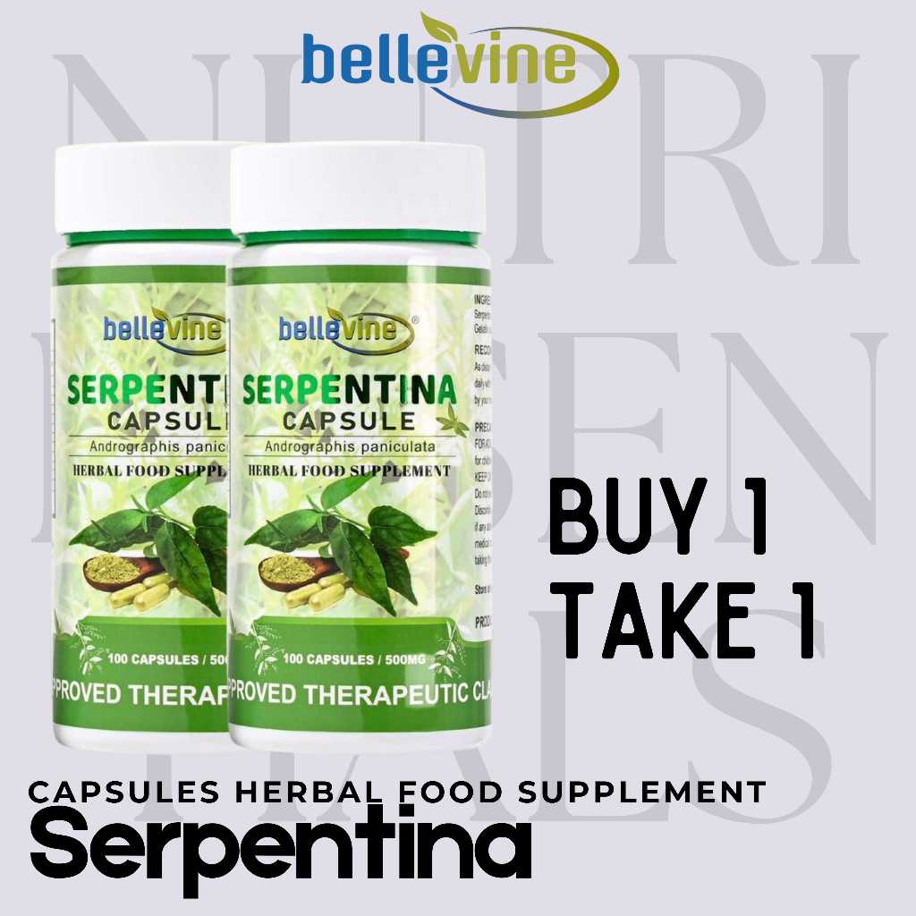 Serpentina Herbal Foods Supplement 100 Capsules Bellevine | Shopee Malaysia
