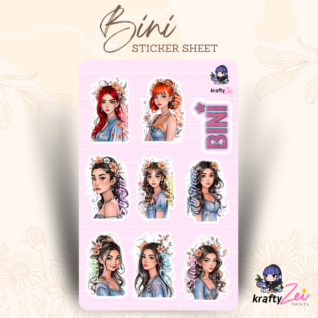 Bini Sticker Sheet | Journal Sticker | Shopee Malaysia
