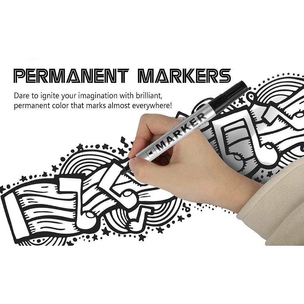 MS300 Fine Permanent marker (12pcs) | Shopee Malaysia