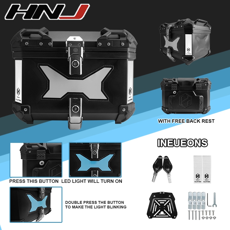 HNJ TOP 01 BOX for Motorcycle tail box 45L universal large-capacity ...