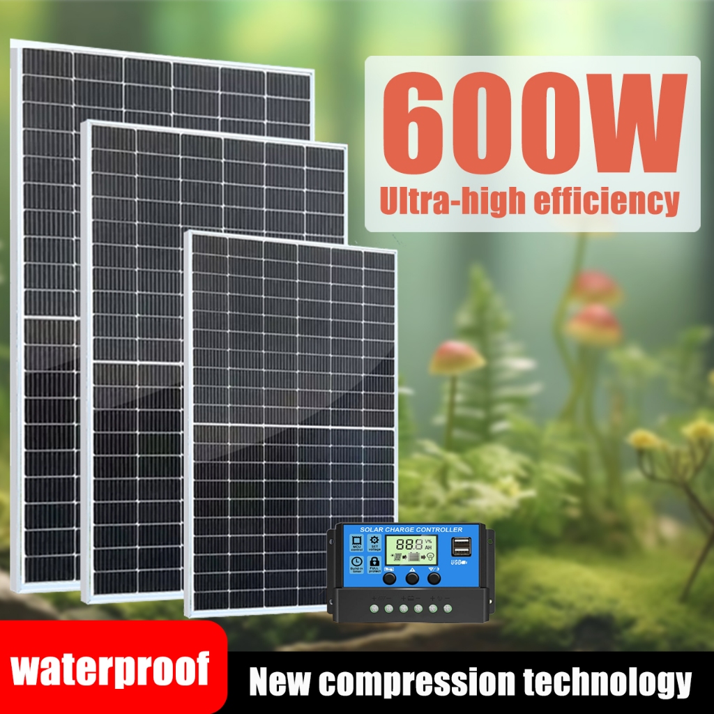 Solar Panels 200/600 watts 18Volt Pv Module Cell Panel generator set ...