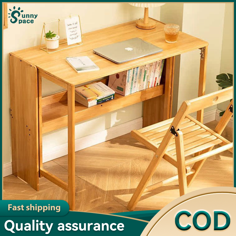 Foldable computer table study table Bamboo office table for adults ...