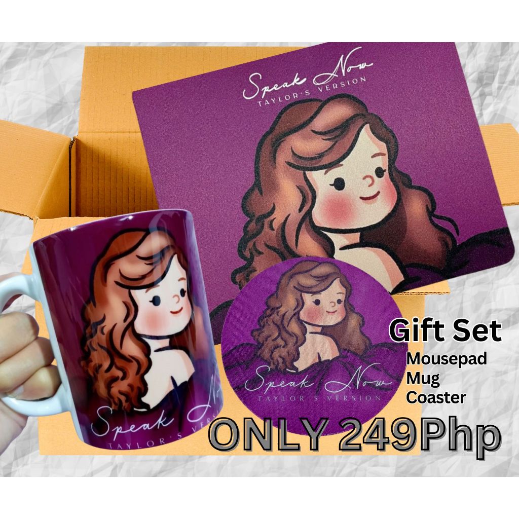 Taylor Swift Fanmade Chibi Gift Set (Mousepads, Mug and Coaster | Shopee Malaysia
