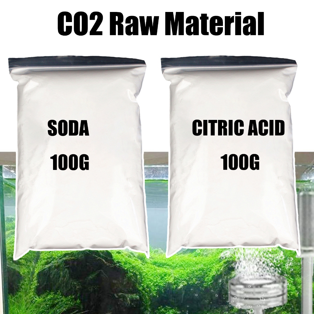 100g Soda 100G Citric Acid DIY CO2 reaction raw materials for Aquarium plants | Shopee Malaysia
