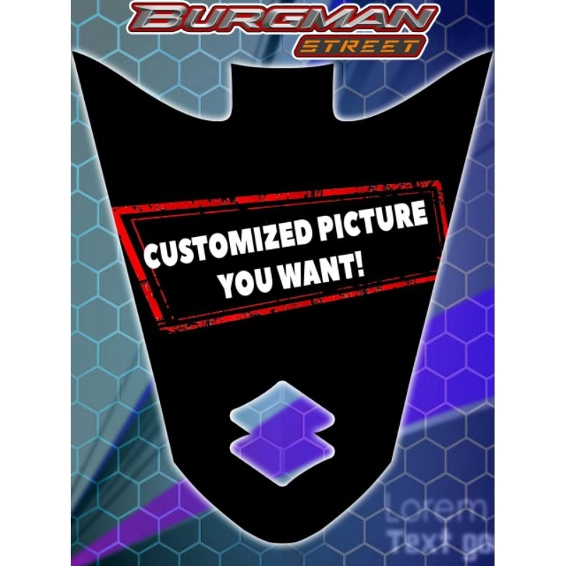 Make Your Own Design for Burgman front sticker 125 and EX version ...