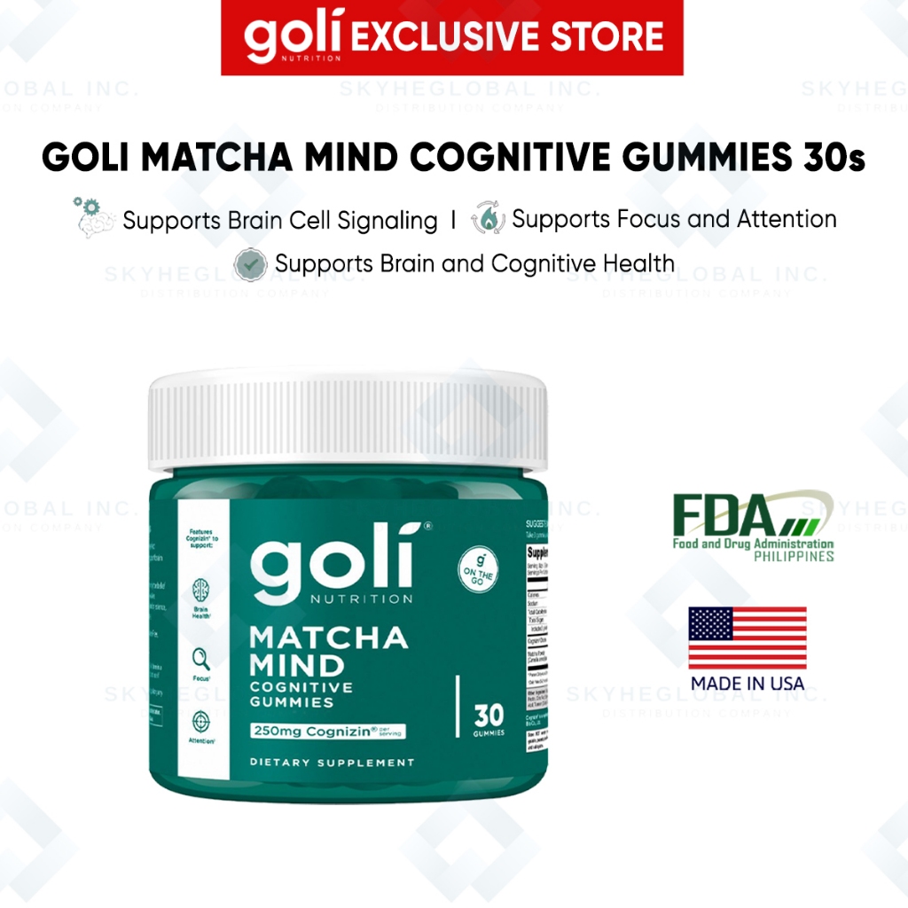 Goli Matcha Mind Cognitive 30s Gummies for Memory & Brain Health | Shopee Malaysia