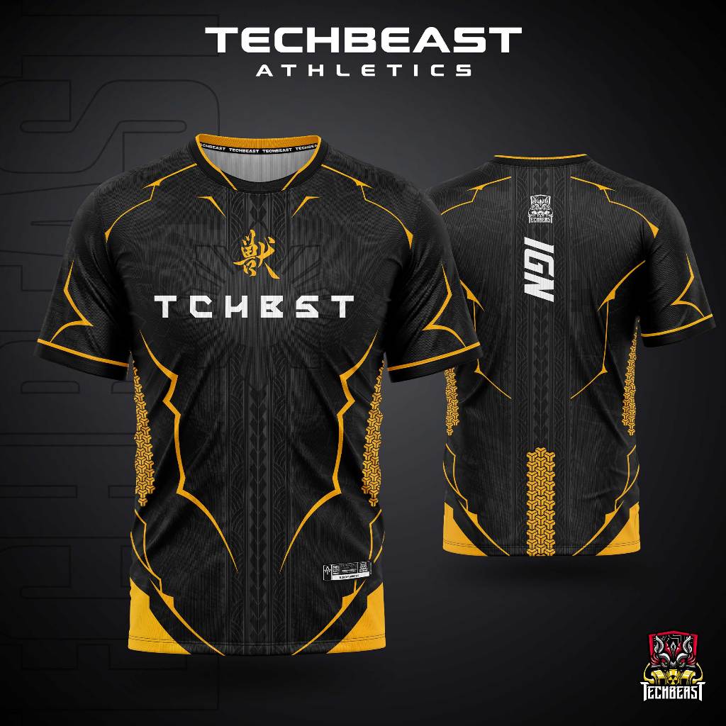 Techbeast Hyper Esports Jersey T-shirt Full Sublimation ( CUSTOM TEAM NAME + IGN ) | Shopee Malaysia