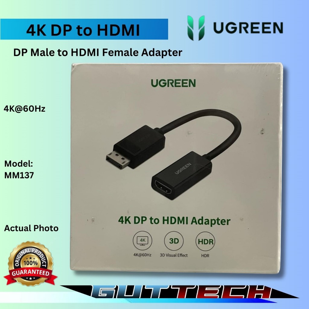 UGREEN 4K DisplayPort Male DP to HDMI Female Adapter | Shopee Malaysia
