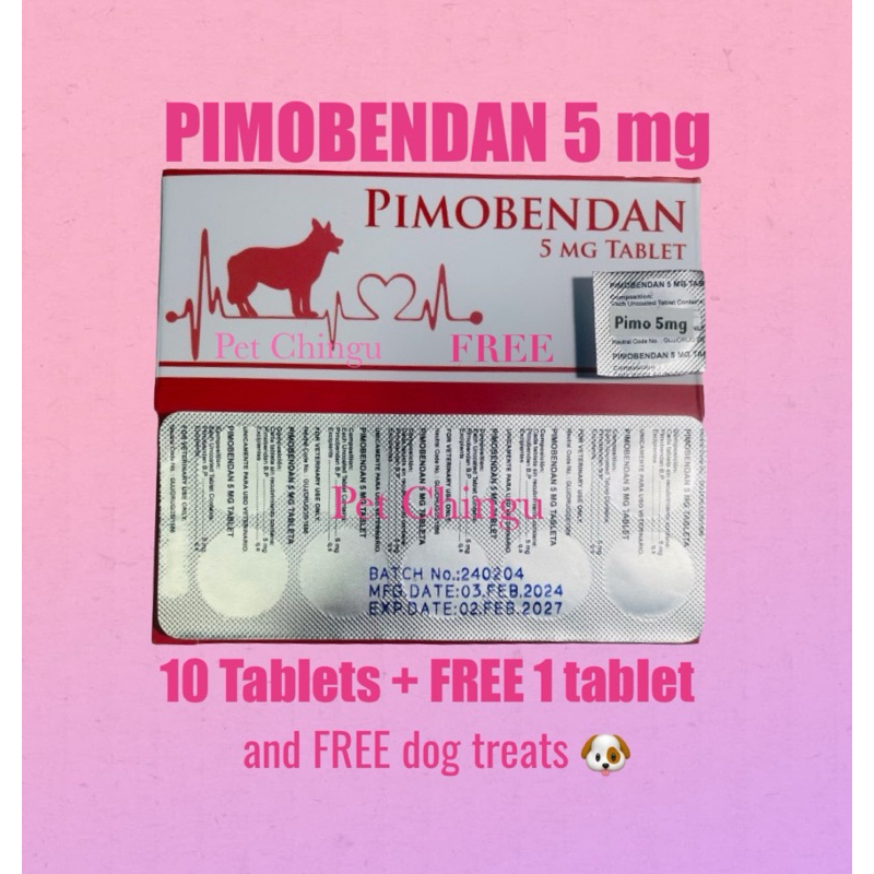 10+1 FREE PIMOBENDAN 5 mg for Dogs (Rx Required) with FREE Dog Treats | Shopee Malaysia