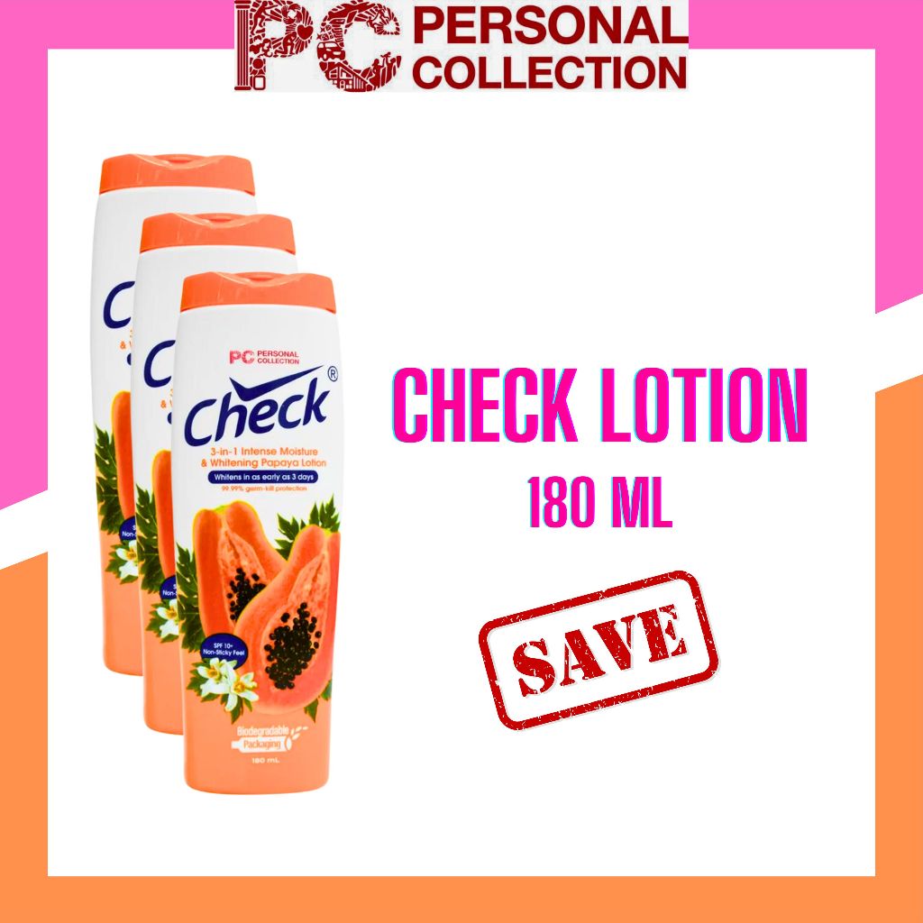 PERSONAL COLLECTION Check 3in1 Moisturizing Lotion 180 ML | Shopee Malaysia