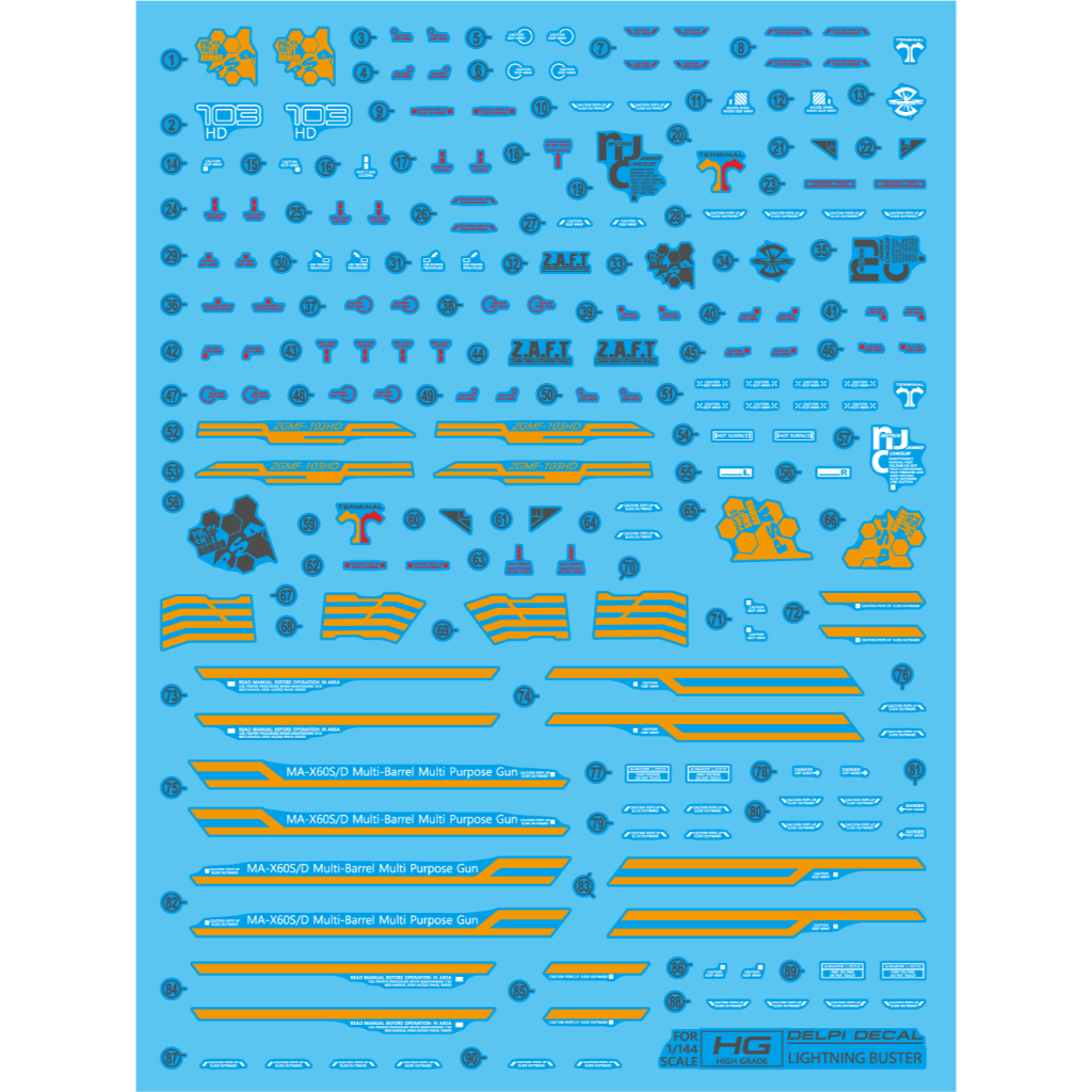 Delpi Decal HG Lightning Buster Waterslide Decals | Shopee Malaysia