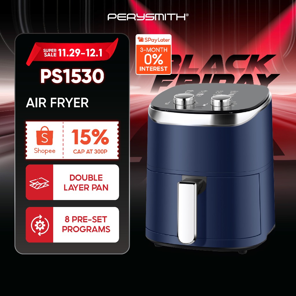 Ecohealth PerySmith PS1530 3D Air Fryer Ecohealth II Series 1400W 4.2L ...