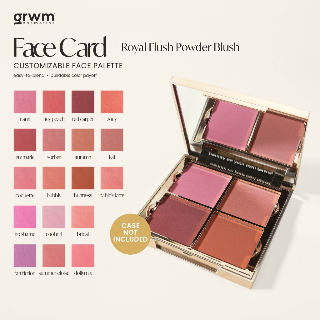 GRWM Cosmetics Face Card Royal Flush Power Blush [CASE NOT INCLUDED ...