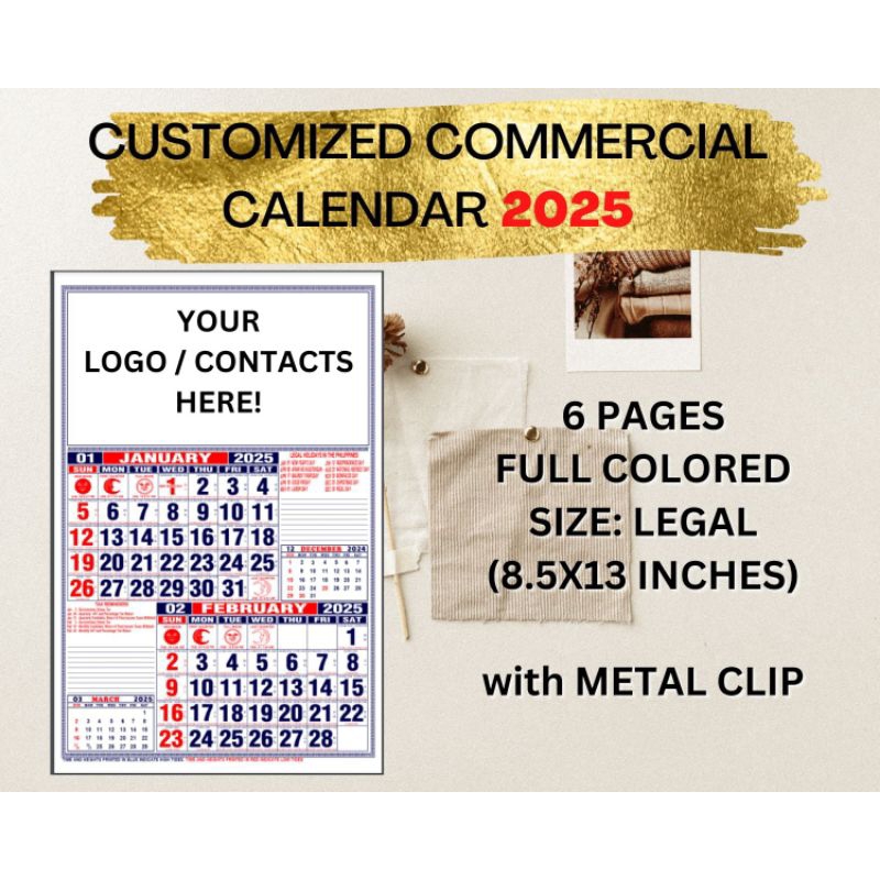 Calendar 2025 Customized | Shopee Malaysia