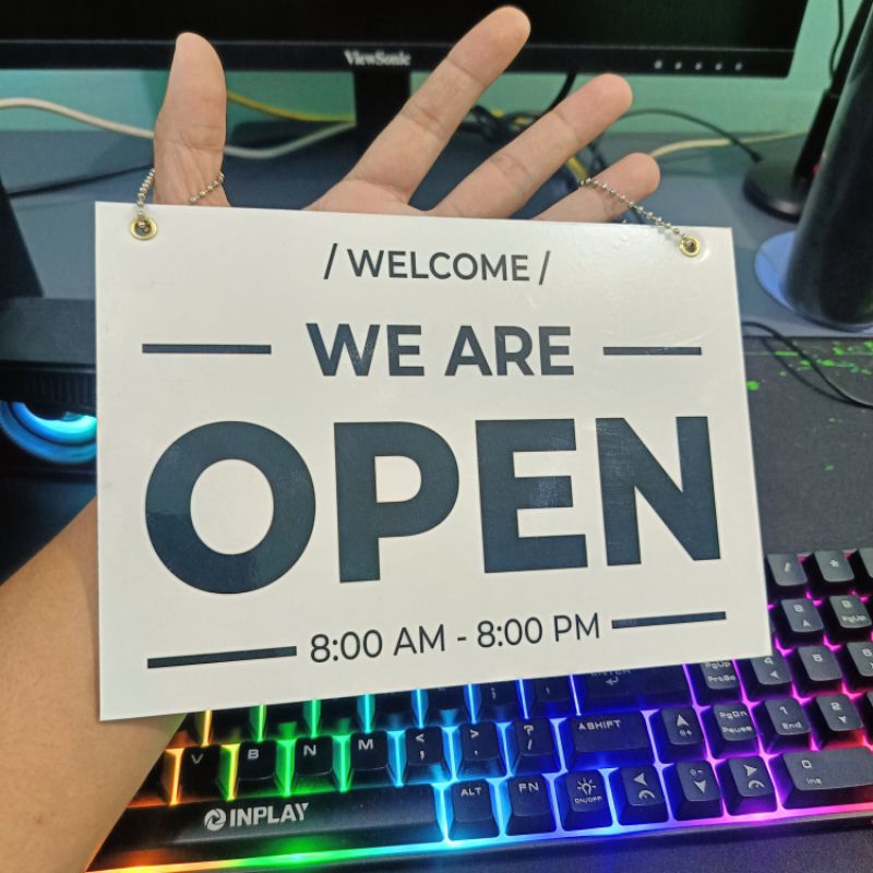 Dual sided Open and Close Signage Sintra Board | Shopee Malaysia