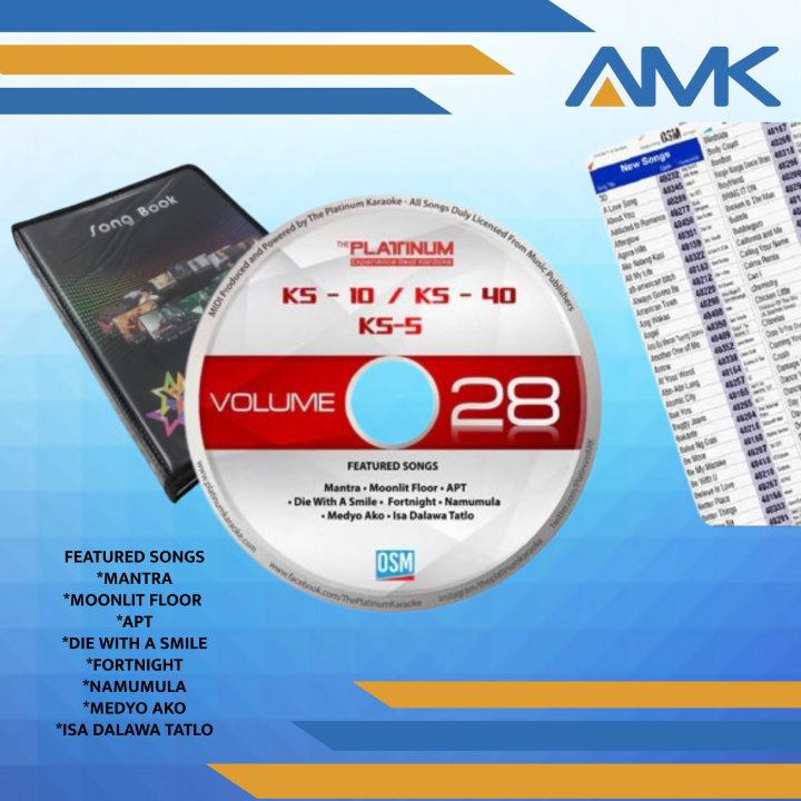 Platinum KS-10 / KS-40 / KS-5 New Updated 2024 Volume 28 CD Set with Song list and Songbook ...
