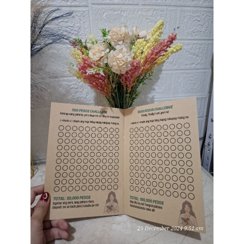 ipon challenge 20 50 100 200 500 1000 ipon challenge booklet | Shopee ...